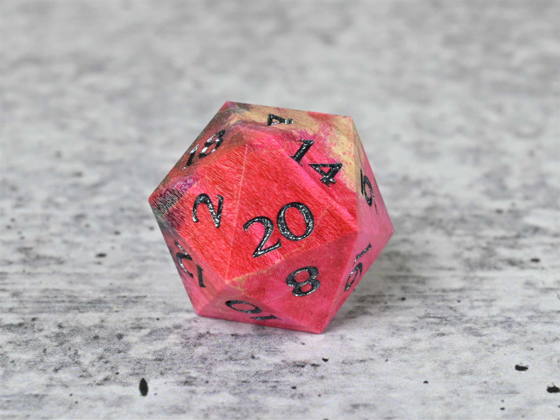 Maple Burl Wood D20 Dice – Delvewood